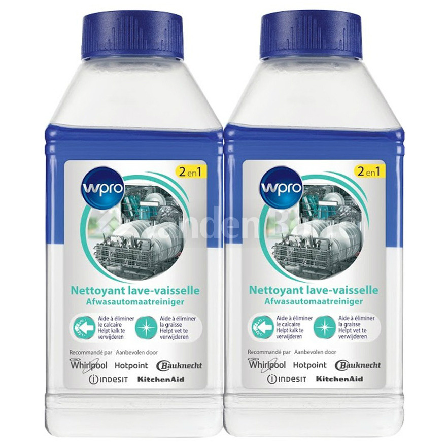 WPRO DISHWASHERCLEANER 2X250ML | Vanden Borre